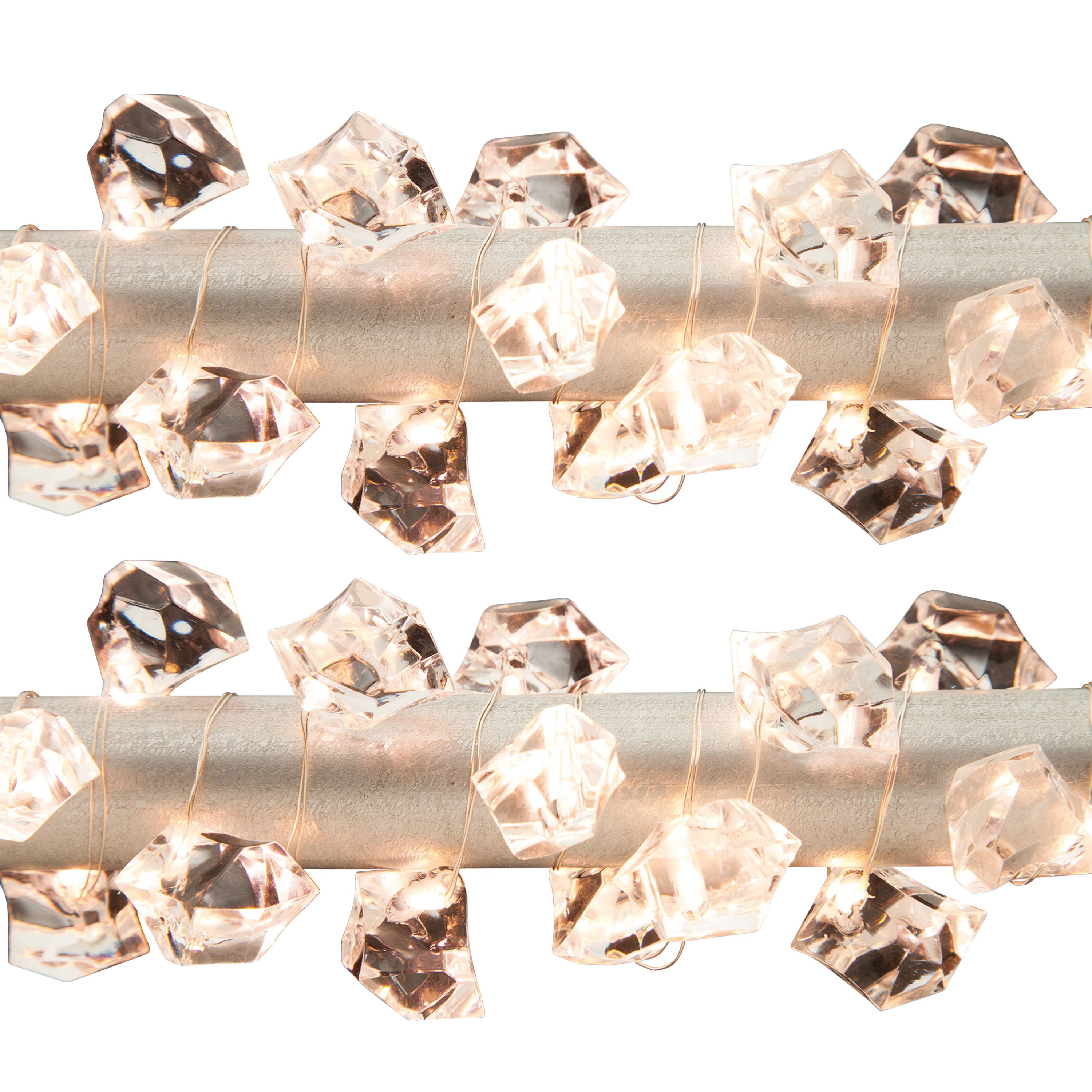 40-Inch Long, Battery-Operated Decorative Acrylic Gem Light String (Set ...