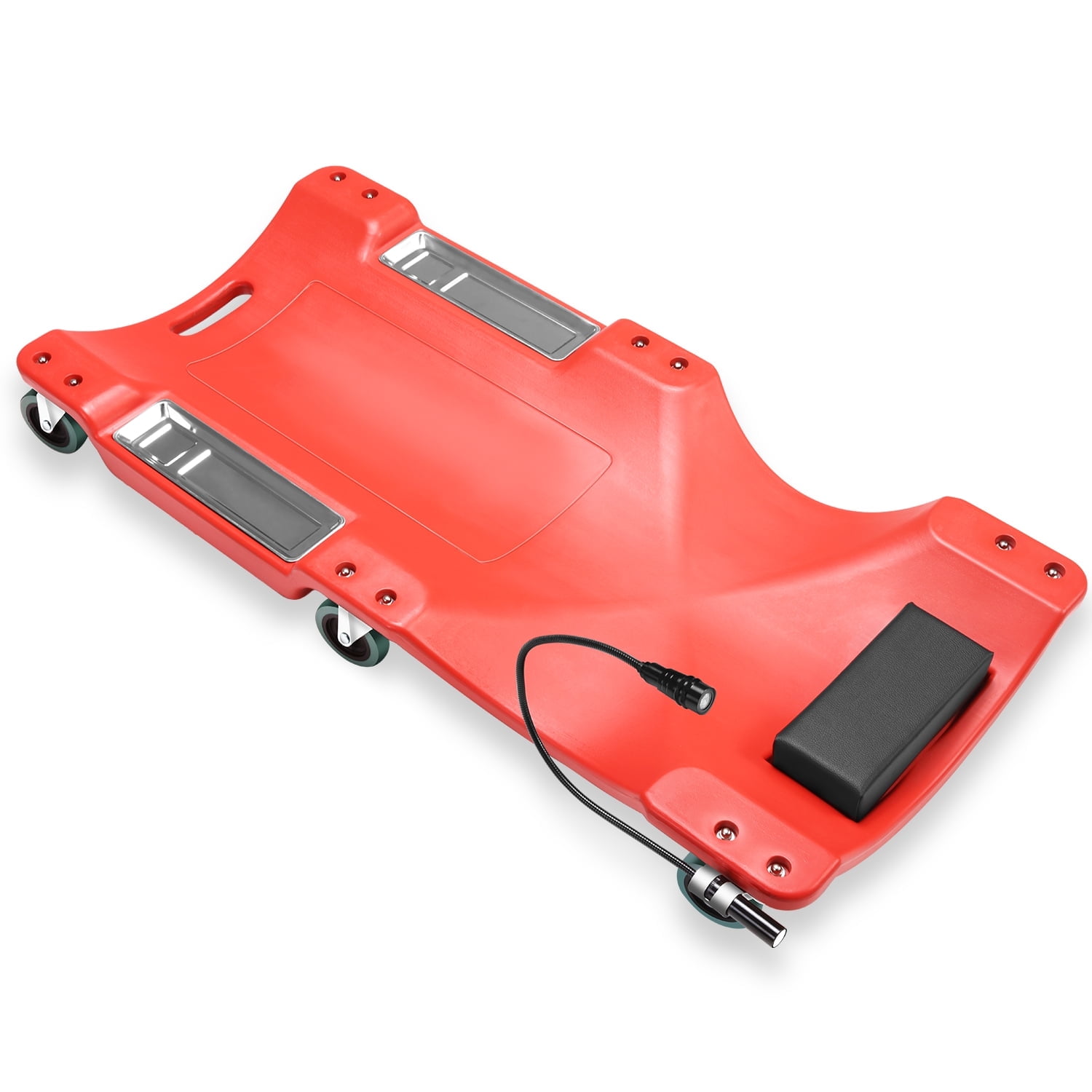 40 Inch Low Profile Plastic Rolling Garage Creeper with LED Light ...