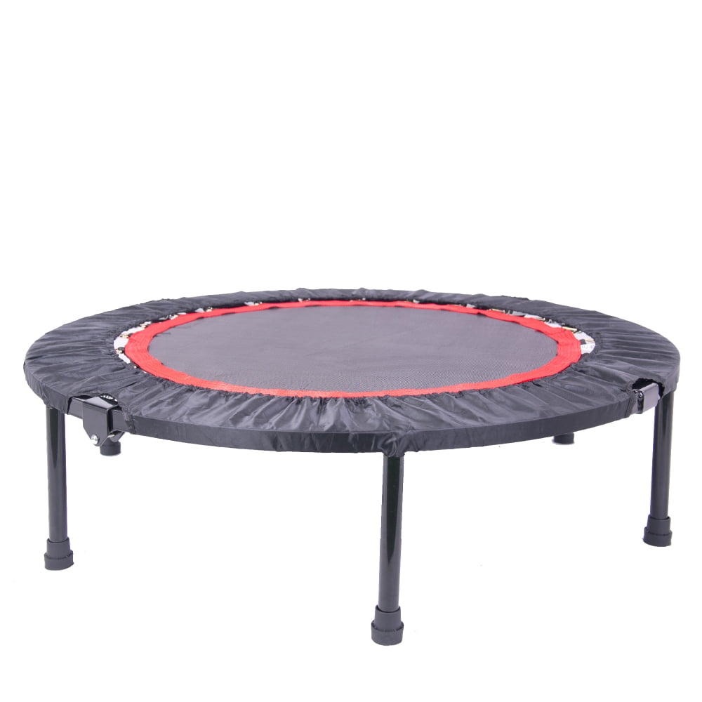 40 Inch Mini Trampoline, Indoor Fitness Rebounder with Safety Pad, Home ...