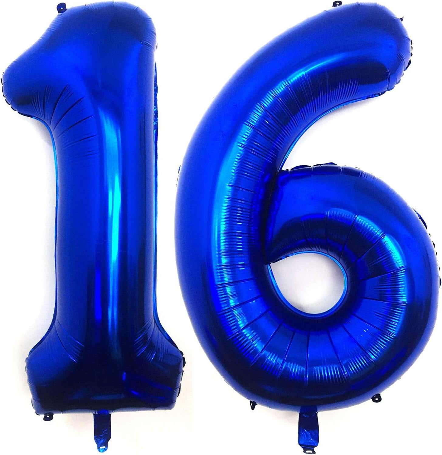 40 Inch Navy Blue 16 Number Balloon 61 Large Size Jumbo Digit Mylar ...