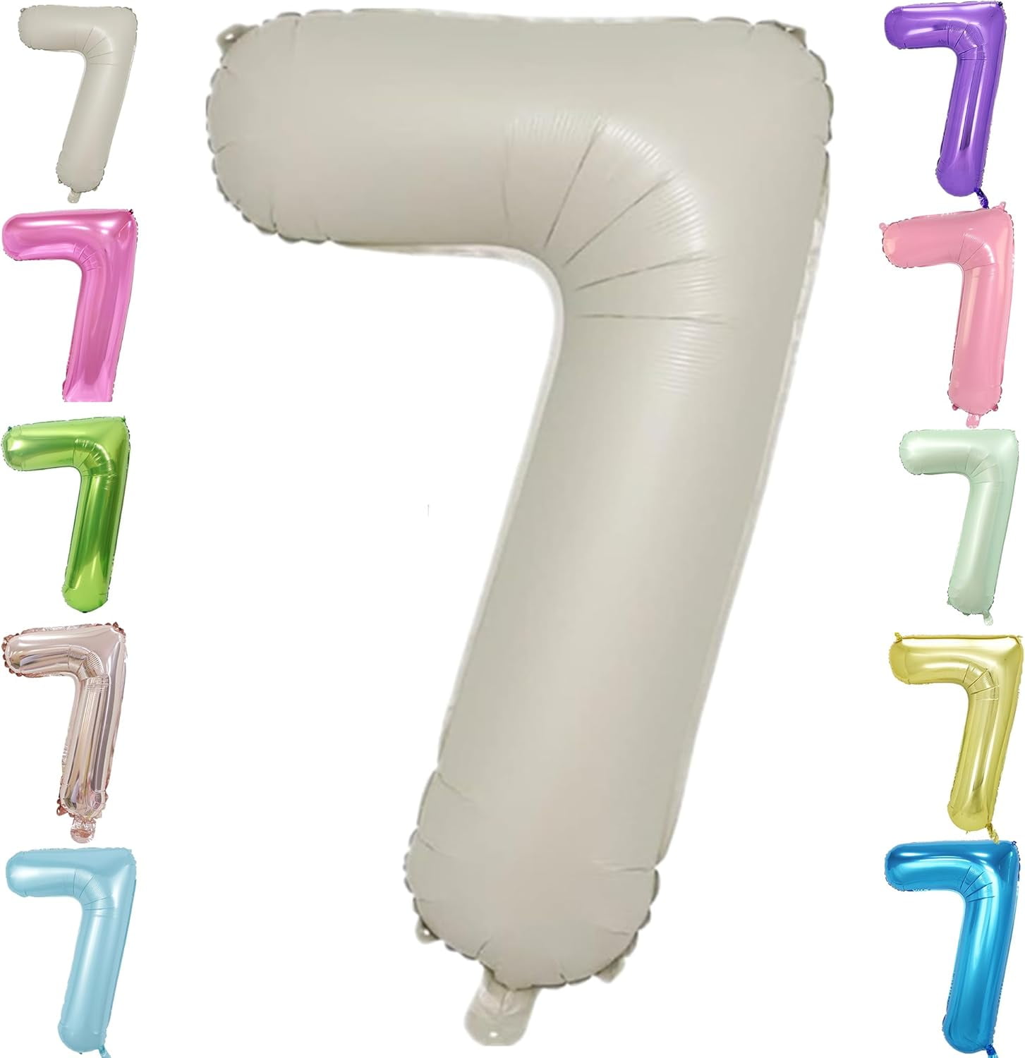 40 Inch Number Balloon 7Digital Party Balloon Number7 Self-Sealing Foil ...