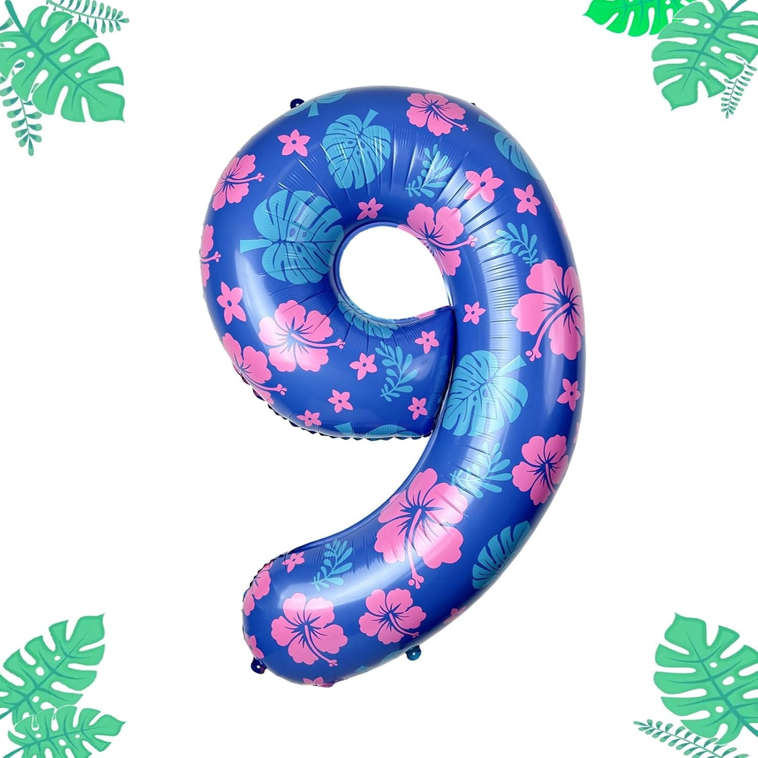 40 Inch Pastel Blue and Number 9 Foil Metallic Balloon for ' Hawaii ...