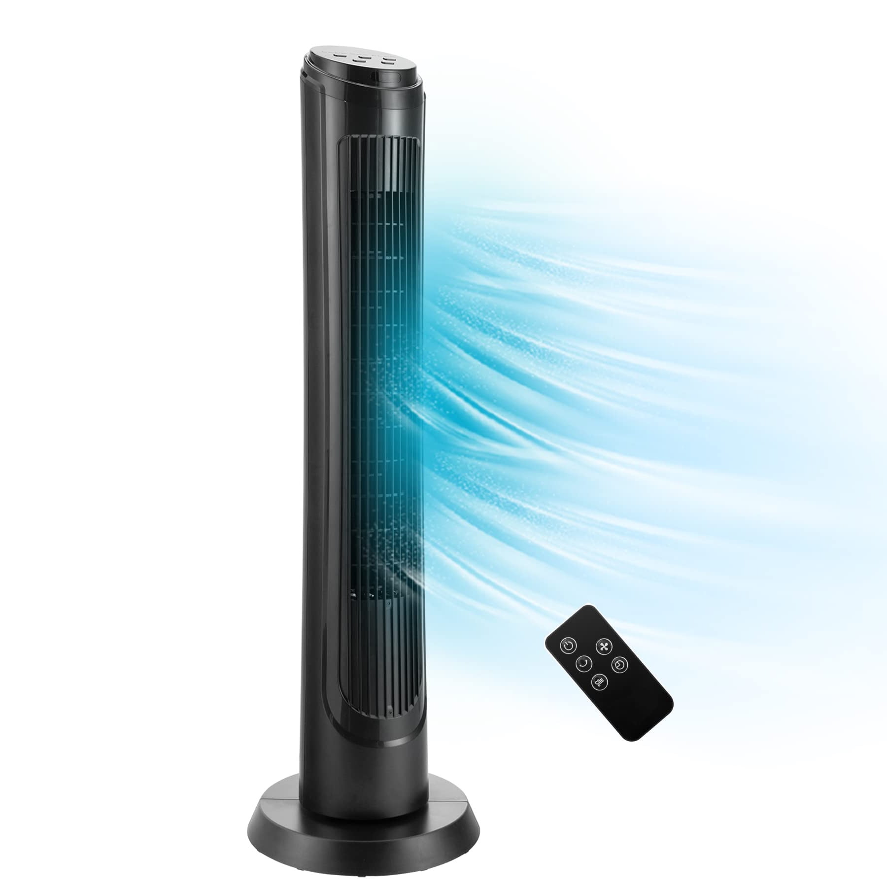 40 Inch Portable Tower Fan with Remote Control, 3 Wind Modes 4 Speeds ...