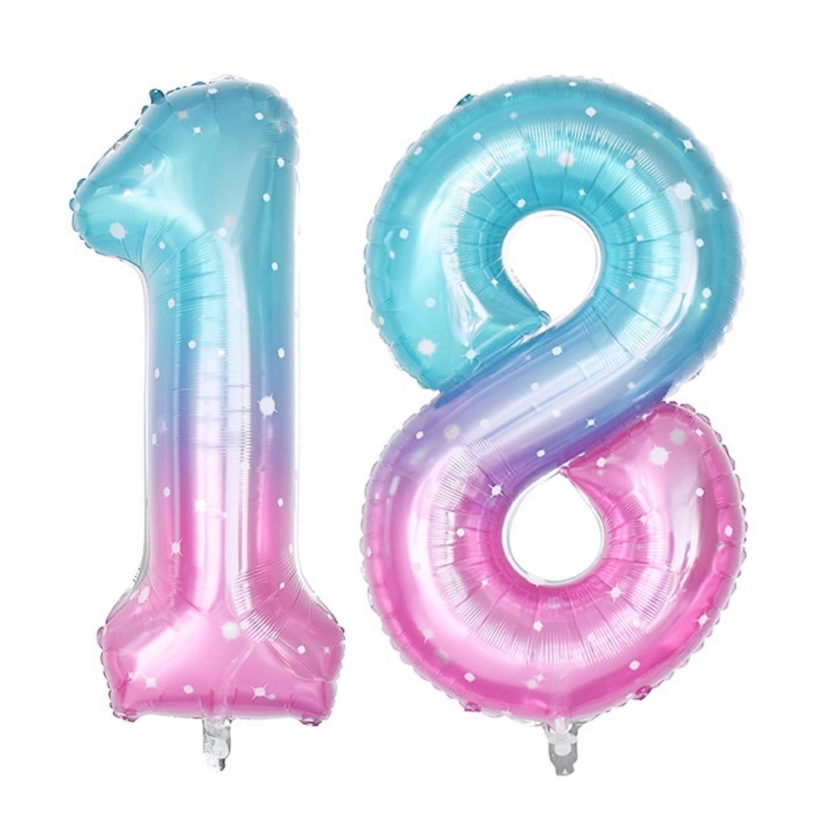 40 Inch Purple Starry Sky Number NSD3 18 Balloons, 18th Birthday ...