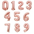 40 Inch Rose Gold Jumbo Digital Balloons, Foil Mylar Numbers 0-9 for ...