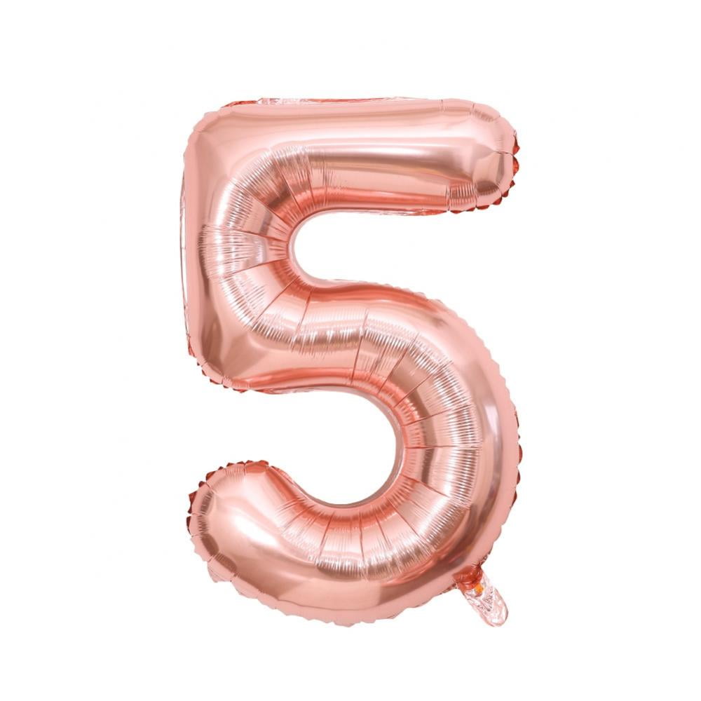 40 Inch Rose Gold Large Digital Helium Balloons Number ,Foil Mylar ...