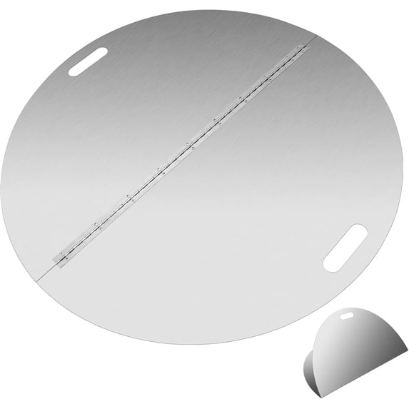 40 Inch Round Fire Pit Lid, 304 Stainless Steel Foldable Fire Ring ...