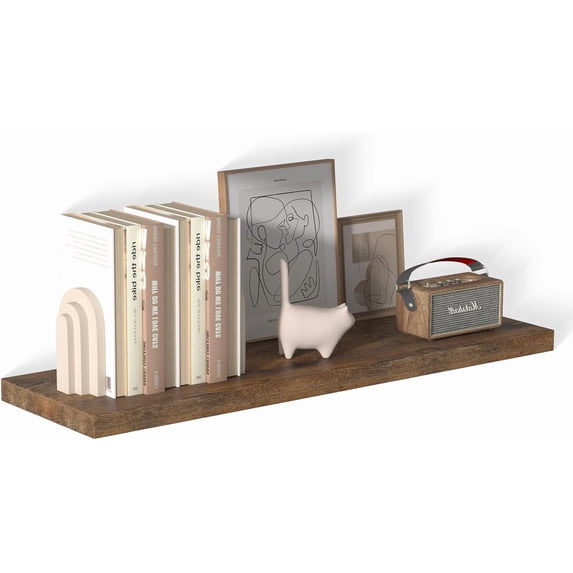 40 Inch Rustic Floating Shelf 1 Pack Large Floating Shelves for Wall No ...