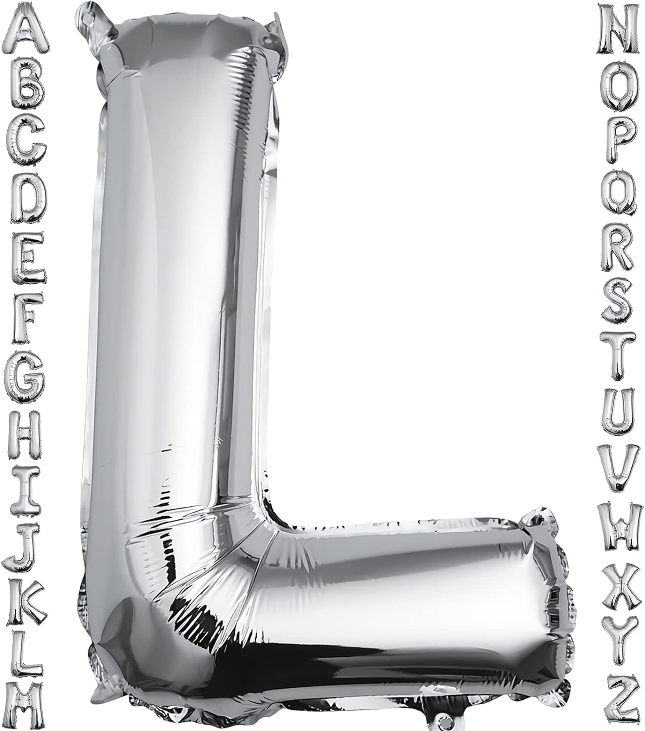 40 Inch Silver Letter L Balloon - Giant Size Foil Mylar Helium Balloon ...