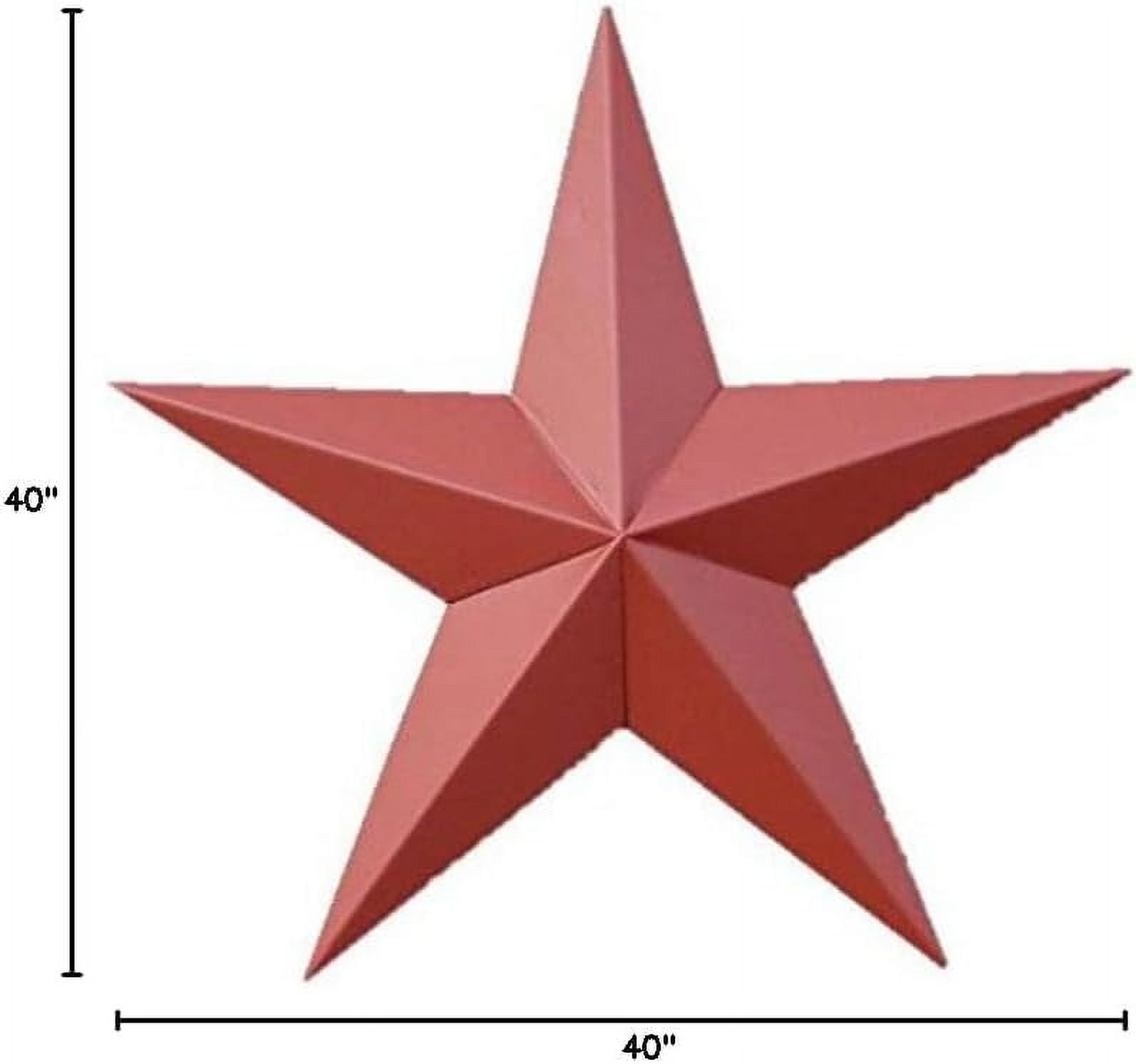 40 Inch Solid Barn Red Barn Star Made with Galvanized Metal to Prevent ...