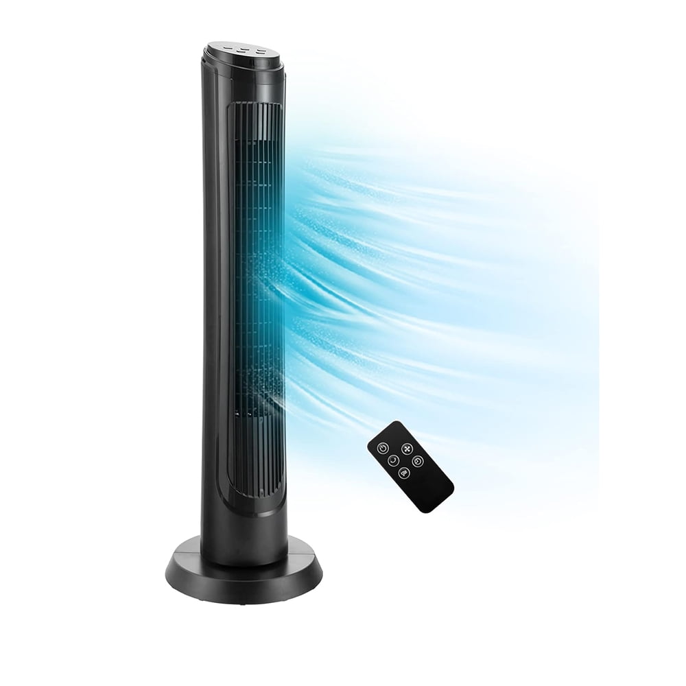 40 Inch Tower Fan with Remote, Oscillating Standing Fan with 4 Wind ...