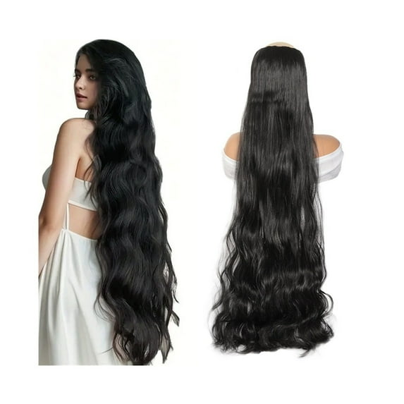 40 Inch Ultra Long Wavy Hair Clip in Hair Extensions One Piece Long ...