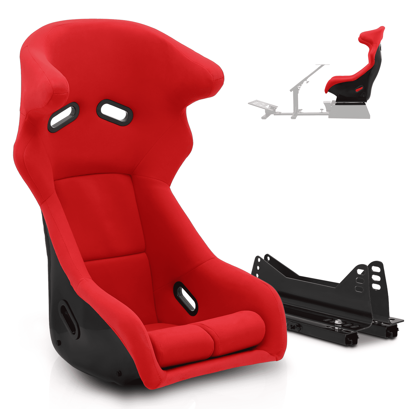 BEZT 40-Inch Universal Bucket Style Simulator Racing Seat with ...