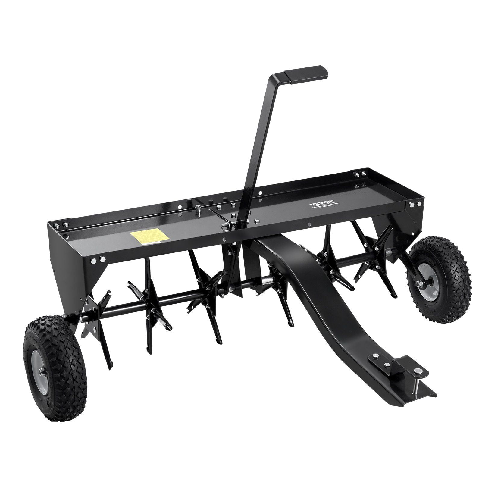 40-Inch Universal Hitch Tow Behind Plug Aerator, Iron Spike Lawn ...