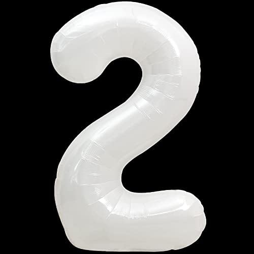 40 Inch White Large Numbers Boons0-9,Number 2 Digit Helium Boons,Foil ...