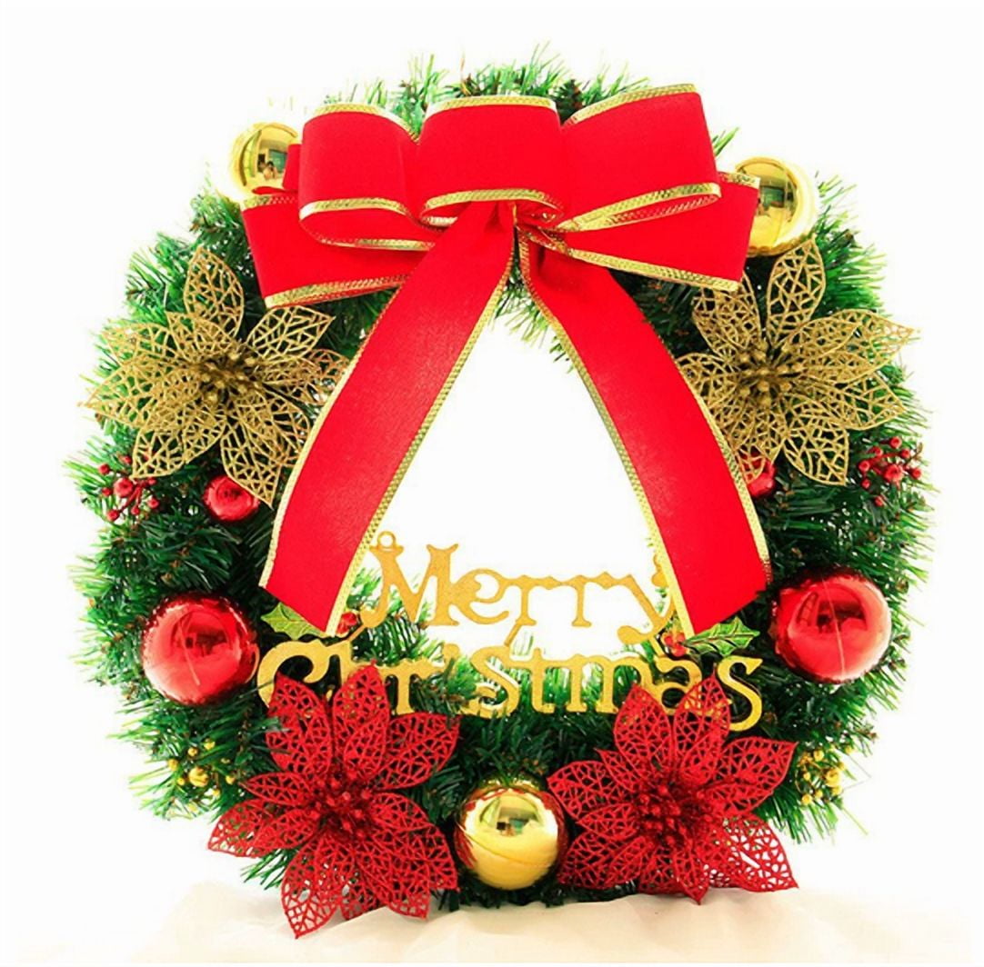 40 Inch Wreath Greenery For Front Door Indoor Outdoor Window Mantel ...