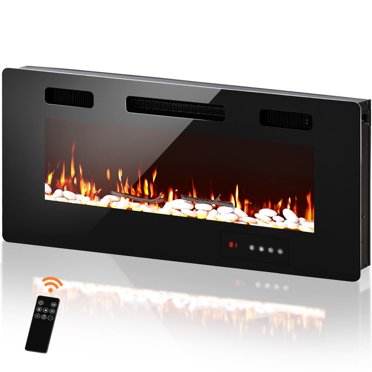 Costway 23" Electric Fireplace Insert with Remote Control Adjustable ...
