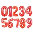 40" JUMBO LARGE FOIL NUMBER BALLOON FLOATING SILVER GOLD BLACK RED ...