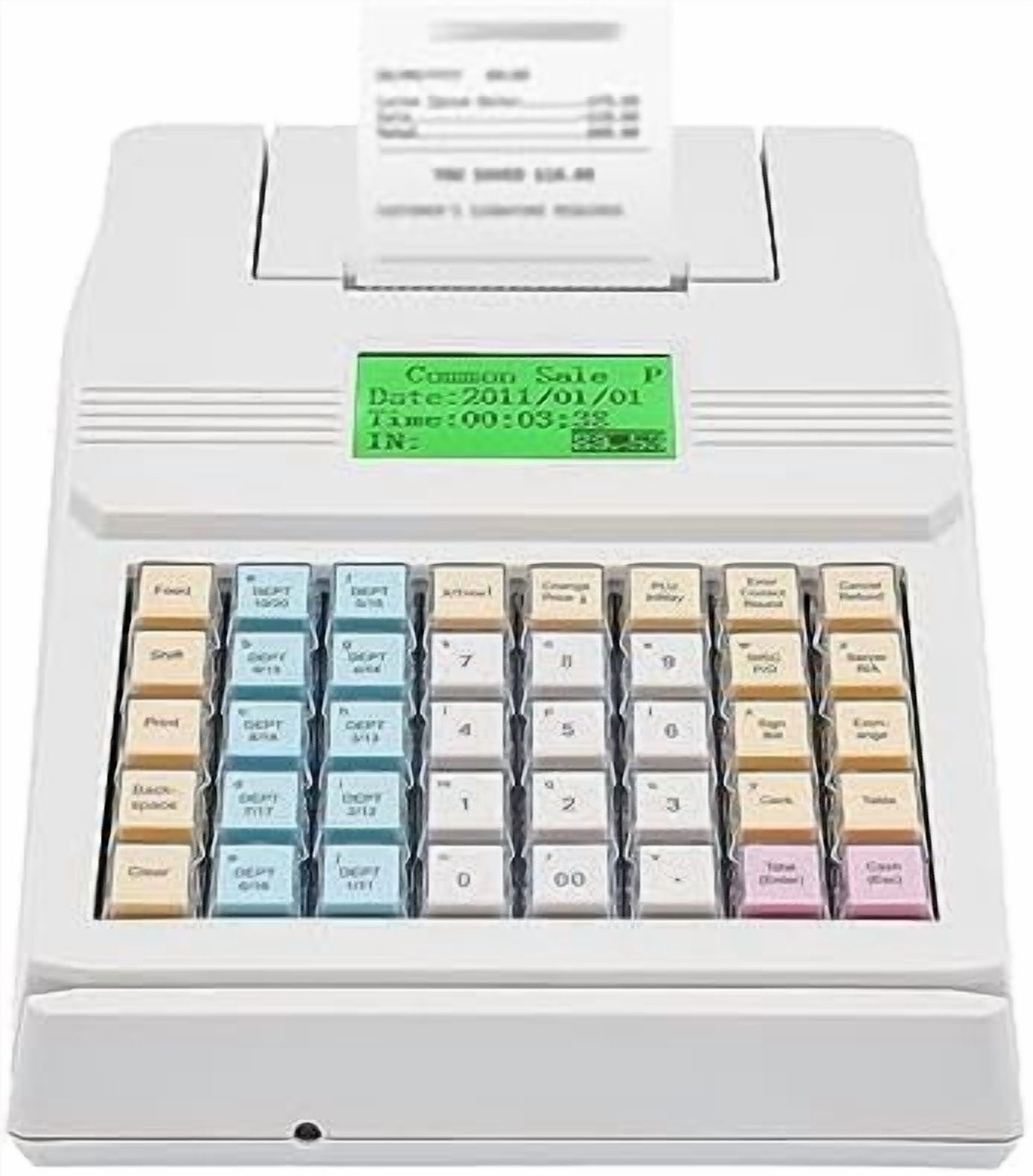 40 Keys Electronic Cash Register, POS System Cash Registers w/Thermal ...