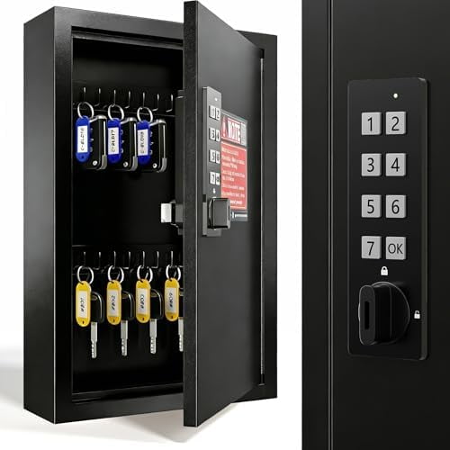 40 Keys Electronic Key Lock Box for Keys with Code, Private/Public ...