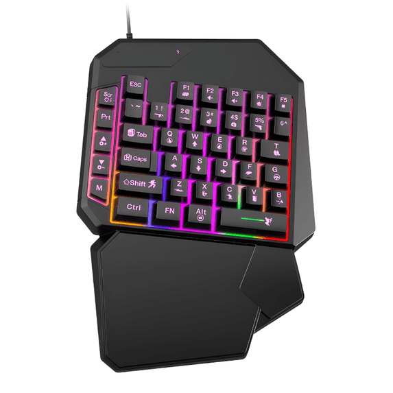 40 Keys One Handed Gaming Keyboard,RGB Backlight,19 Anti-Ghost ...