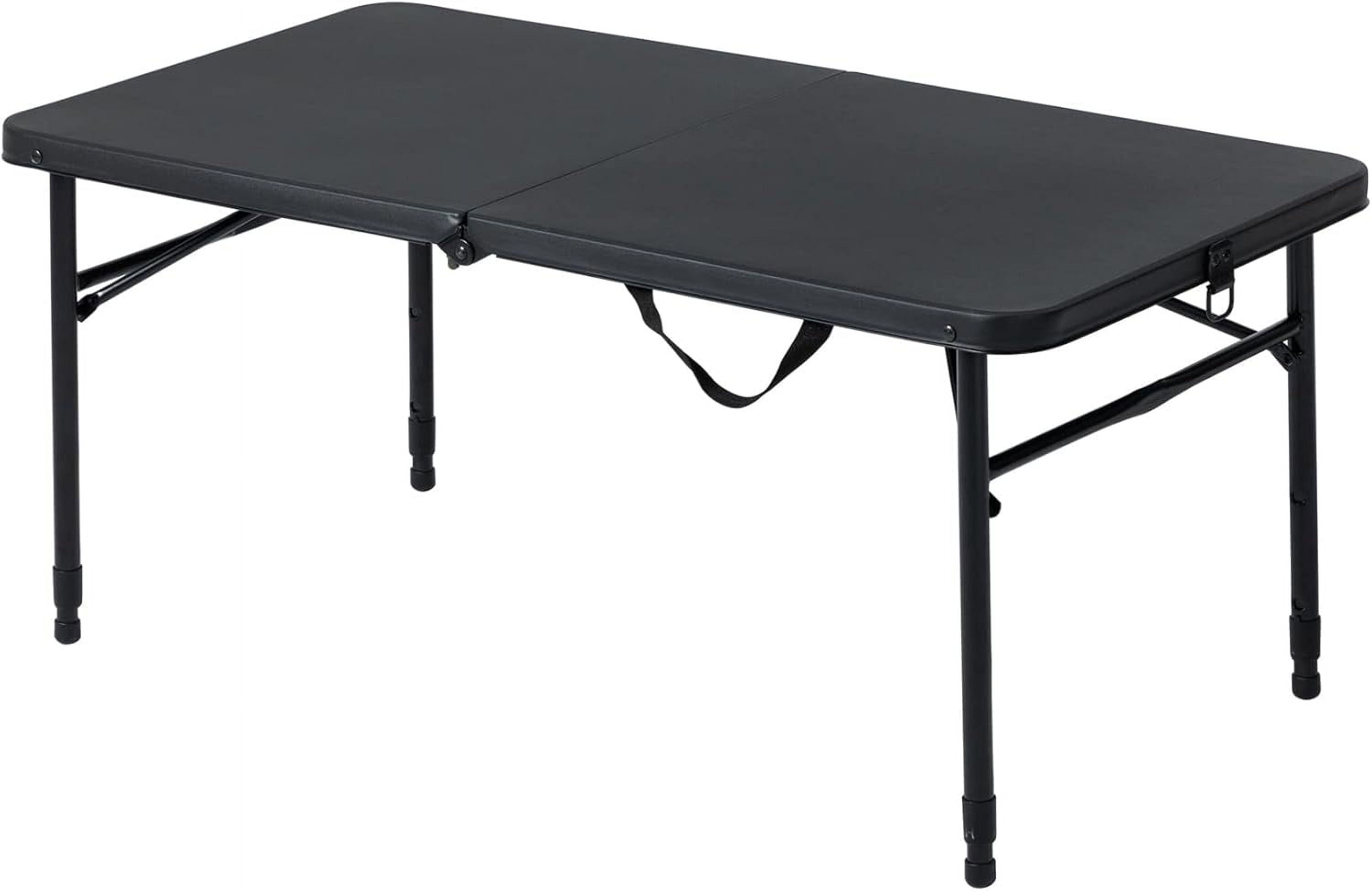 40" L x 20" W Folding Tables Plastic Adjustable Height Fold-in-Half ...