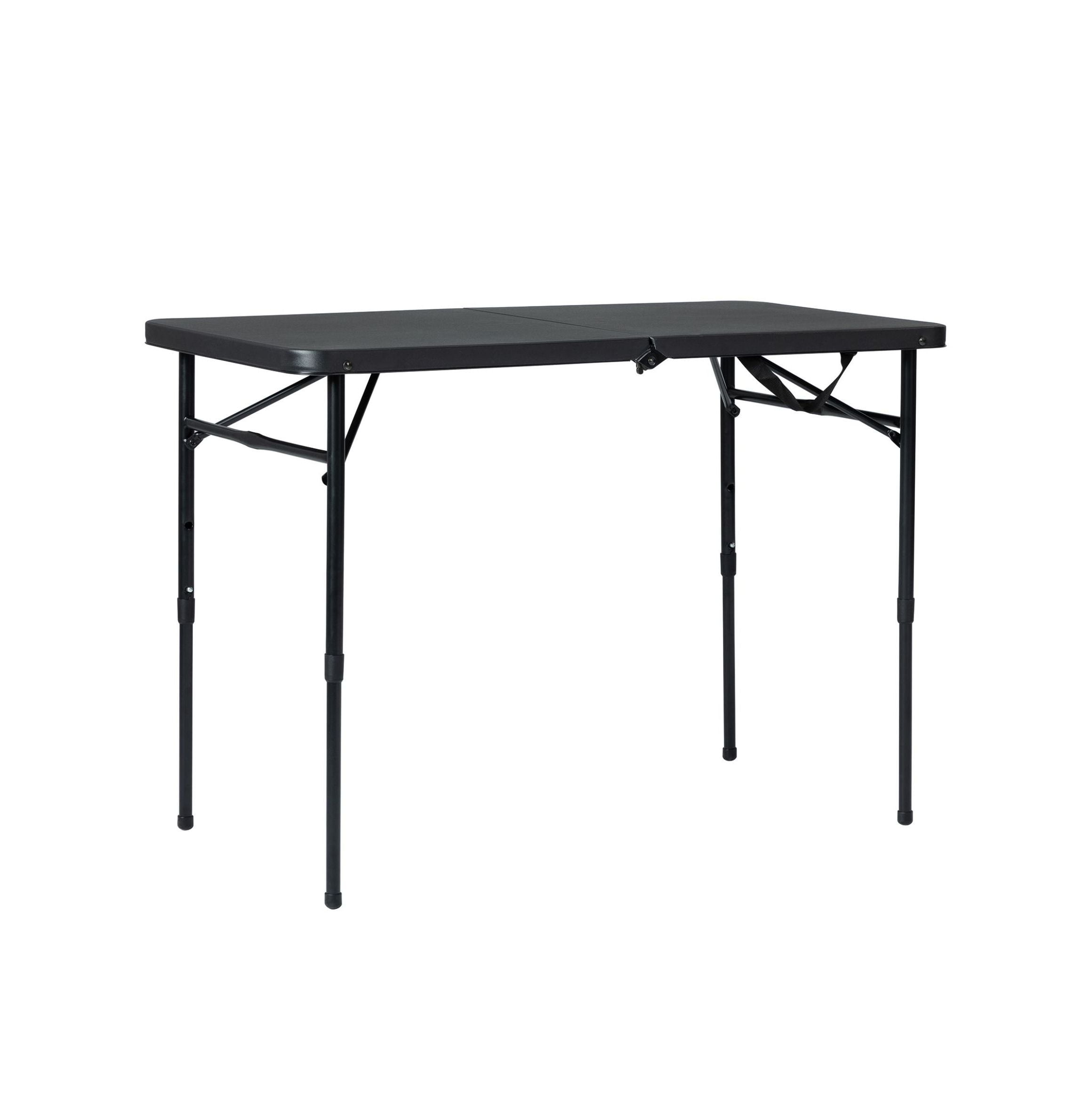 40"L x 20"W Plastic Adjustable Height Fold-in-Half Folding Table, Rich ...