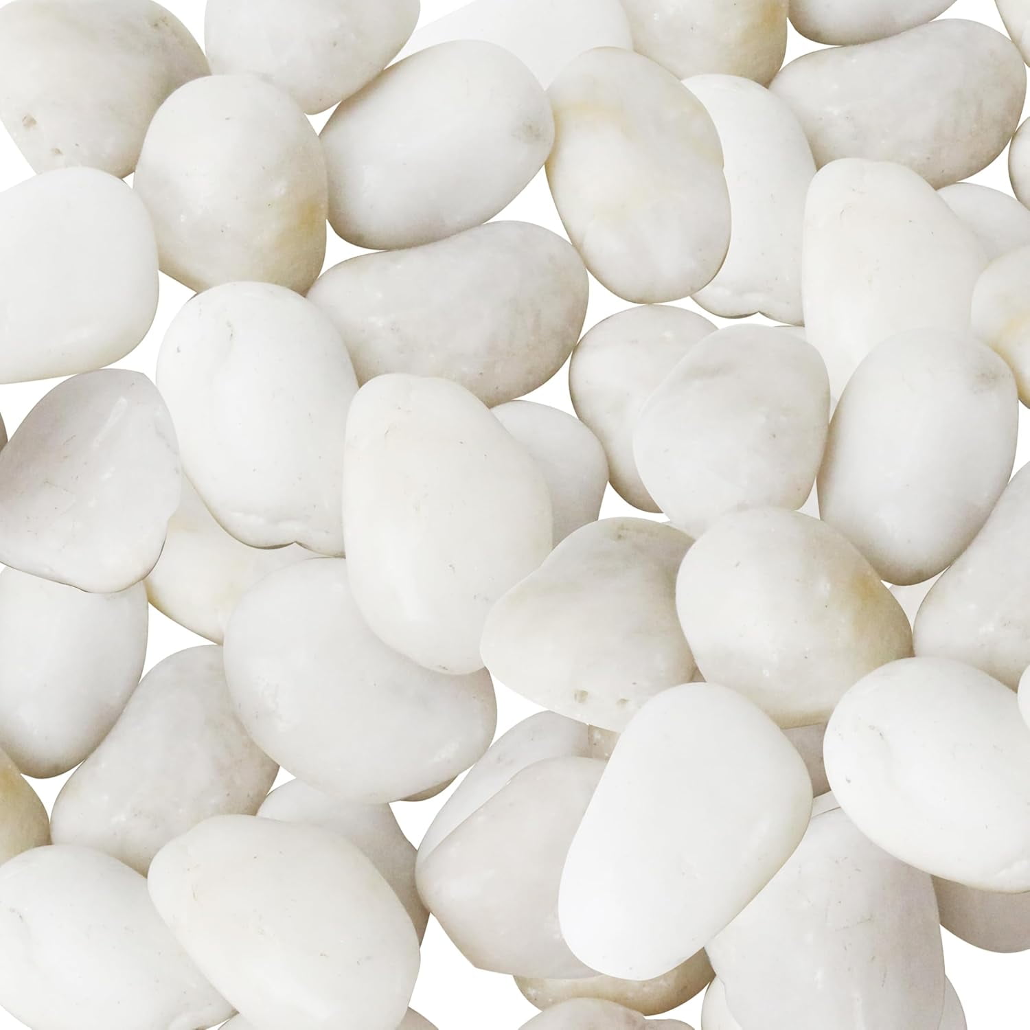40 LBS White River Rocks, 2-3 Inch Natural Pebbles for Indoor Plants ...