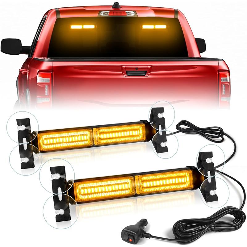 40 LED Emergency Strobe Light Bar, Front/rear windshield visor lights ...