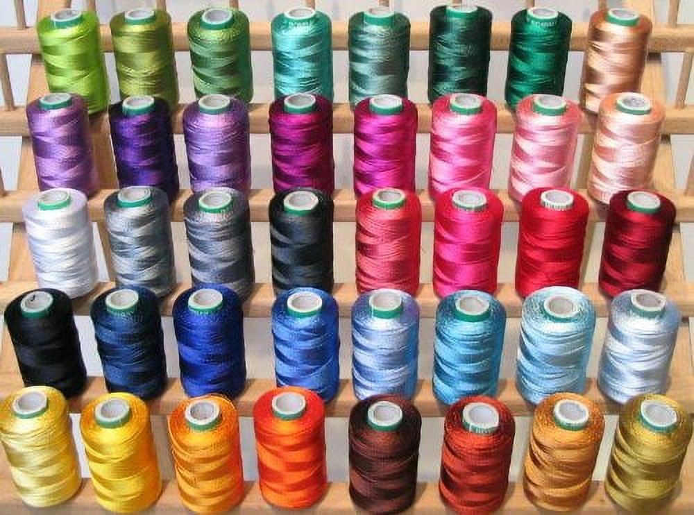 40 Large Spools Embroidery Threads for Brother Machine - 500 Meters ...