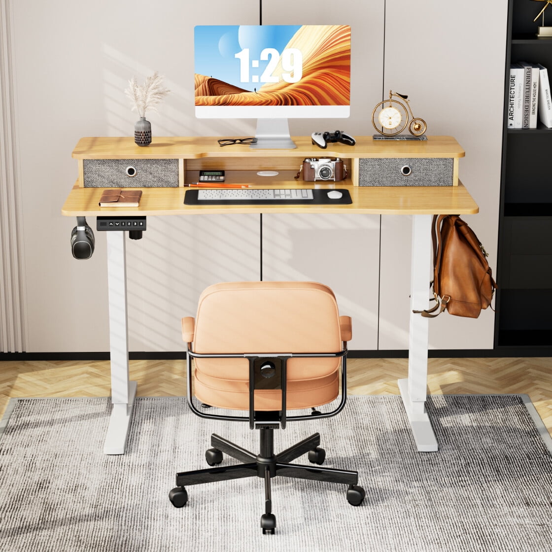40" Lifting Computer Desk, Electric Ergonomic Height Adjustable Rising ...