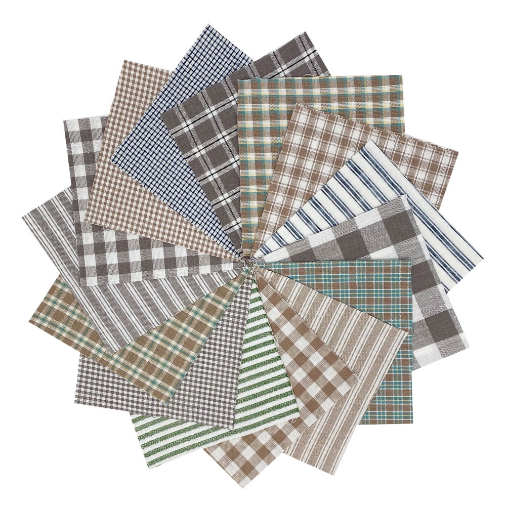 40+ Lightwash Neutral Homespun 6"x6" Precut Plaid Quilt Squares Gray ...