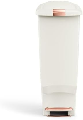 40 Liter / 10.6 Gallon Hybrid Slim Kitchen Step Trash Can with Secure ...