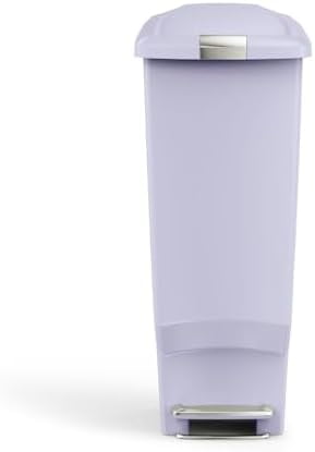 40 Liter / 10.6 Gallon Hybrid Slim Kitchen Step Trash Can with Secure ...