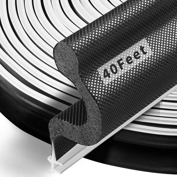 40 Long Reach Door Weather Stripping Door Seal Strip, Upgraded V-Shaped ...