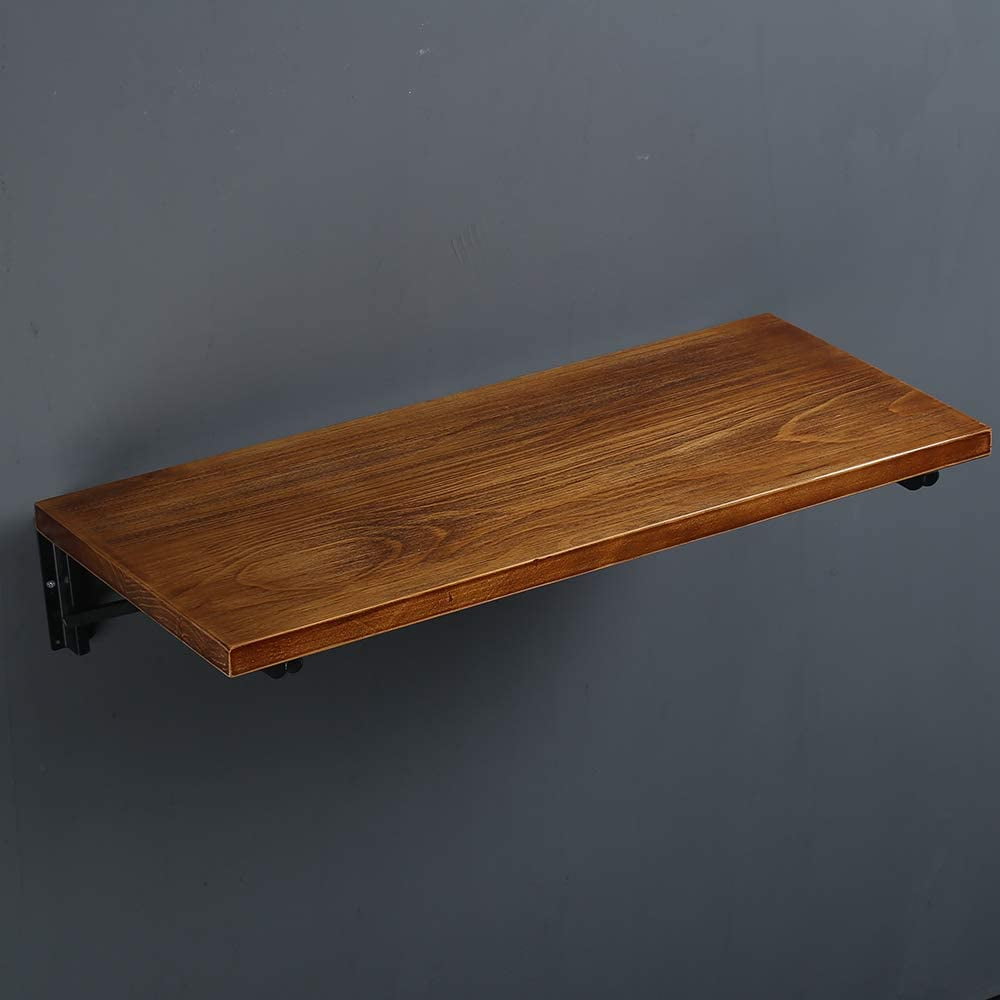 (40" Lx16 W) Industrial Rustic Folding Wall Mounted Workbench Drop Leaf ...