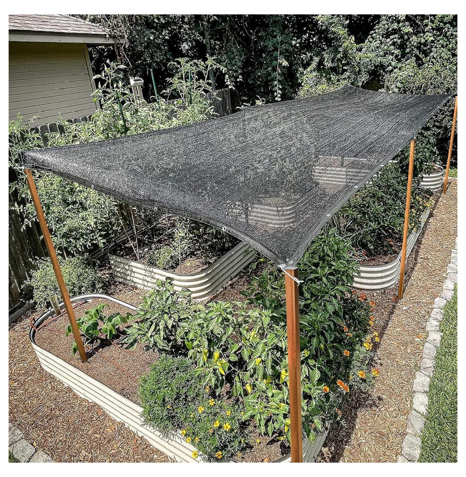 40% Mesh Shade Cloth with Grommets 10x13 FT Durable Sunblock UV ...