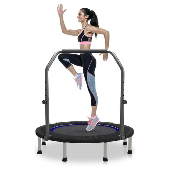 40" Mini Trampoline for Adults Kids - Adjustable Rebounder Fitness ...