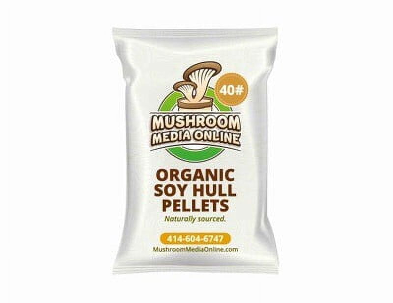MushroomMediaOnline Organic Soy Hull Mushroom Pellets, 40 Pound ...