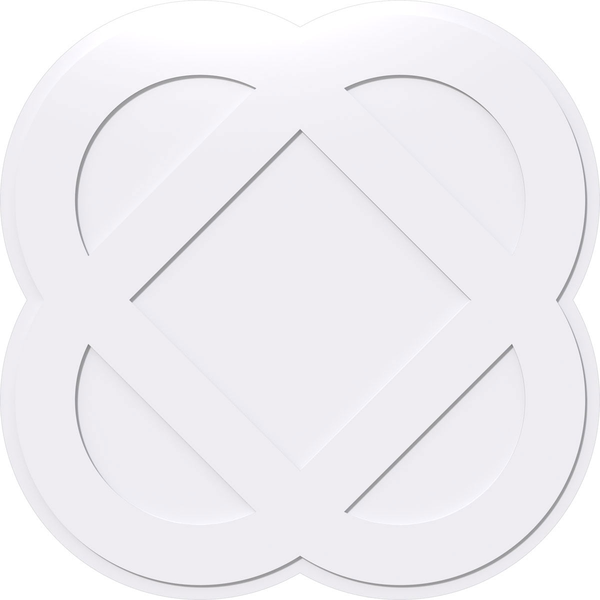 40"OD x 16"C x 1"P Charlotte Architectural Grade PVC Contemporary ...