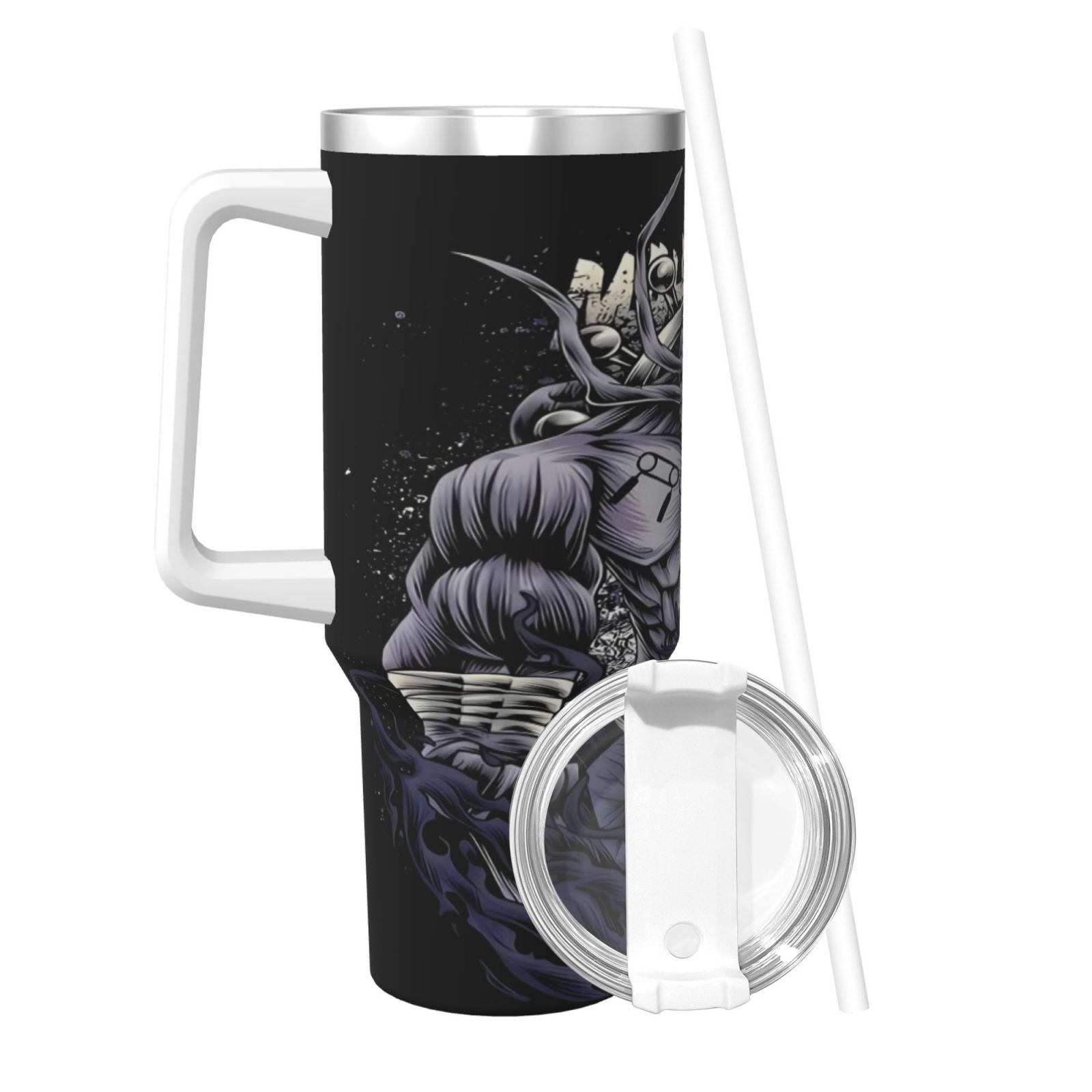 40 OZ Fushiguro Megumi Ice Bully Cup with Handle Straw Lid, Double Wall ...