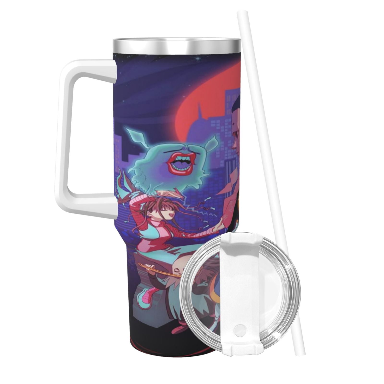 40 OZ Hunter x Hunter Ice Bully Cup with Handle Straw Lid, Double Wall ...
