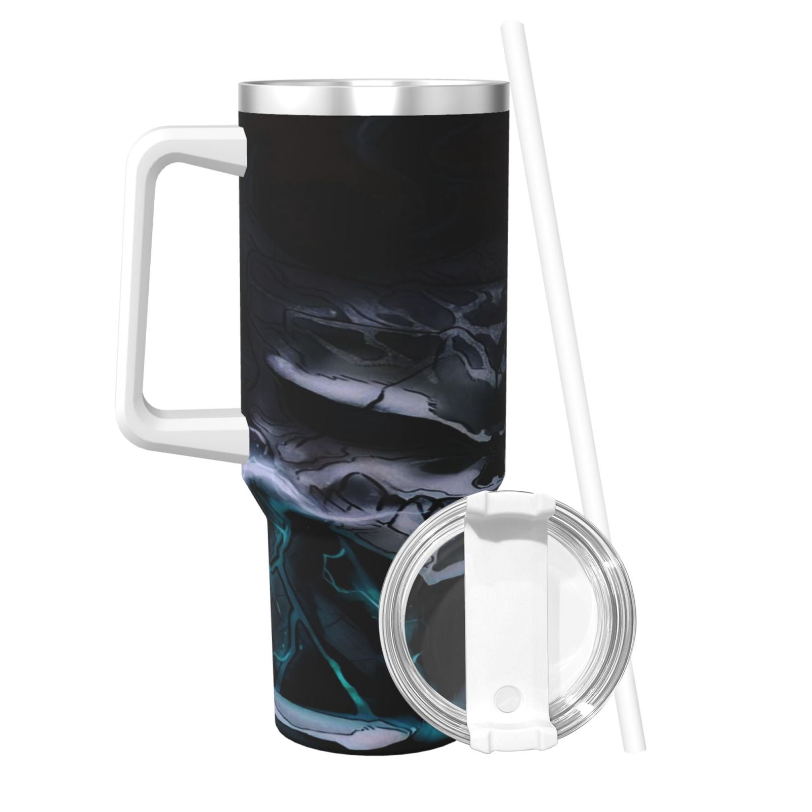 40 OZ Kaiju No. 8 Ice Bully Cup with Handle Straw Lid, Double Wall ...