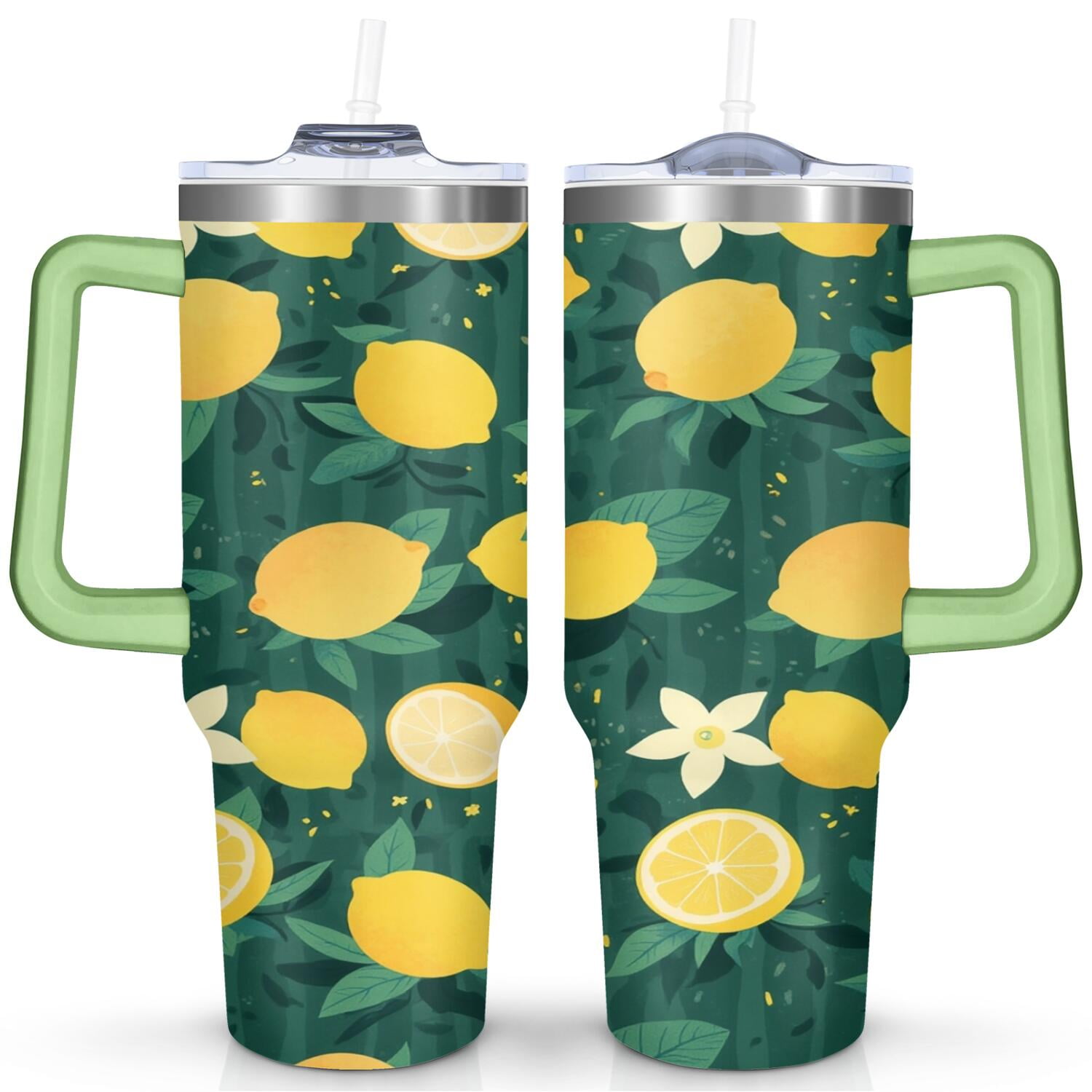 40 OZ Lemon Coffee Cup Gifts for Women Men Birthday Travel Coffee Mug ...