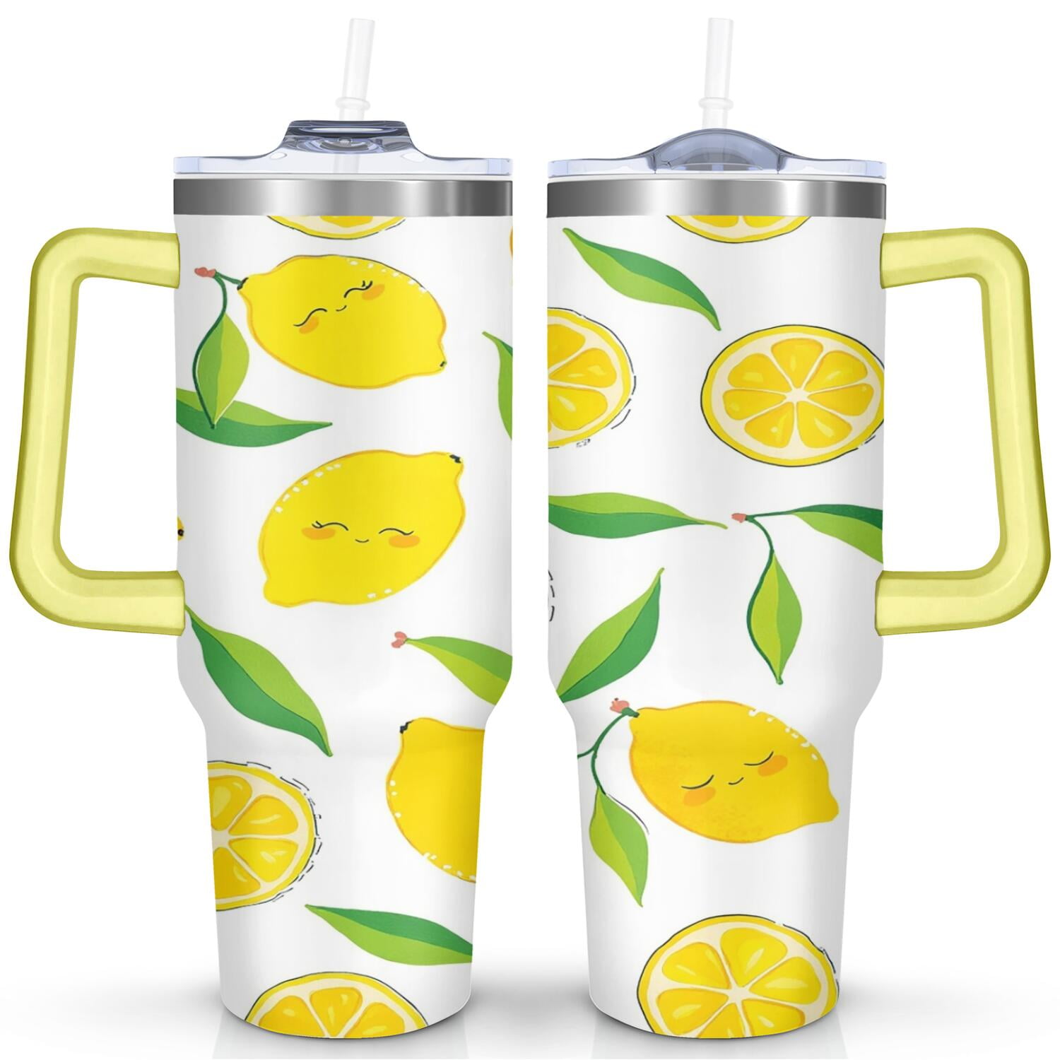 40 OZ Lemon Coffee Cup Gifts for Women Men Birthday Travel Coffee Mug ...