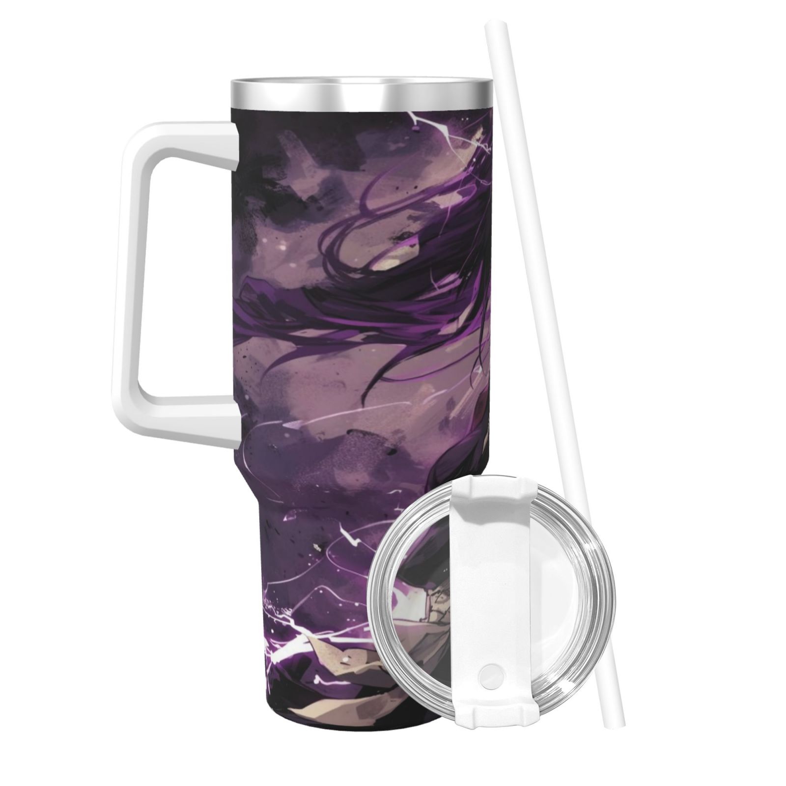 40 OZ Shihouin Yoruichi Ice Bully Cup with Handle Straw Lid, Double ...