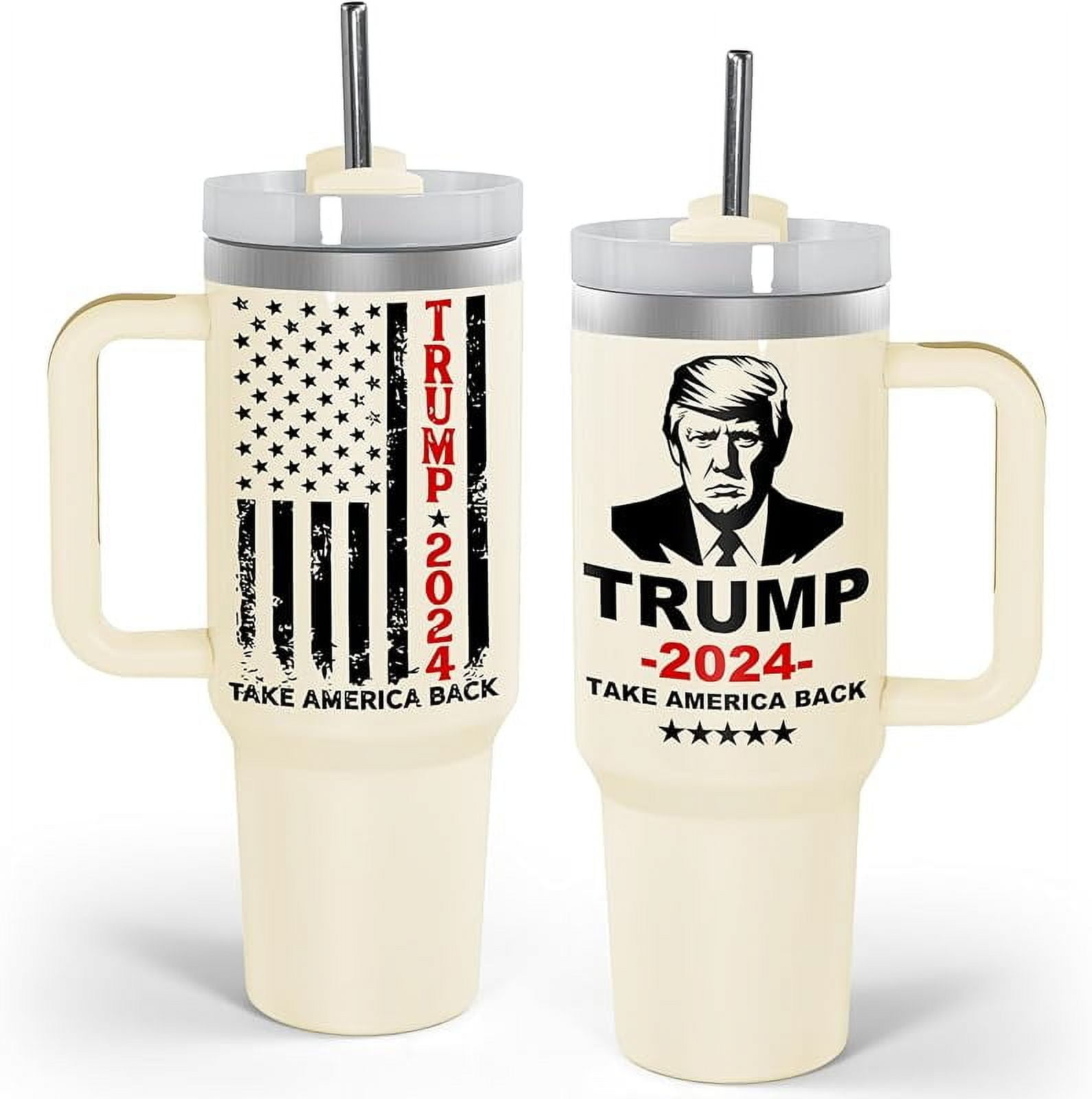 40 Oz Glass with Handle, Trump Coffee Cup, Donald Trump Merchandise ...