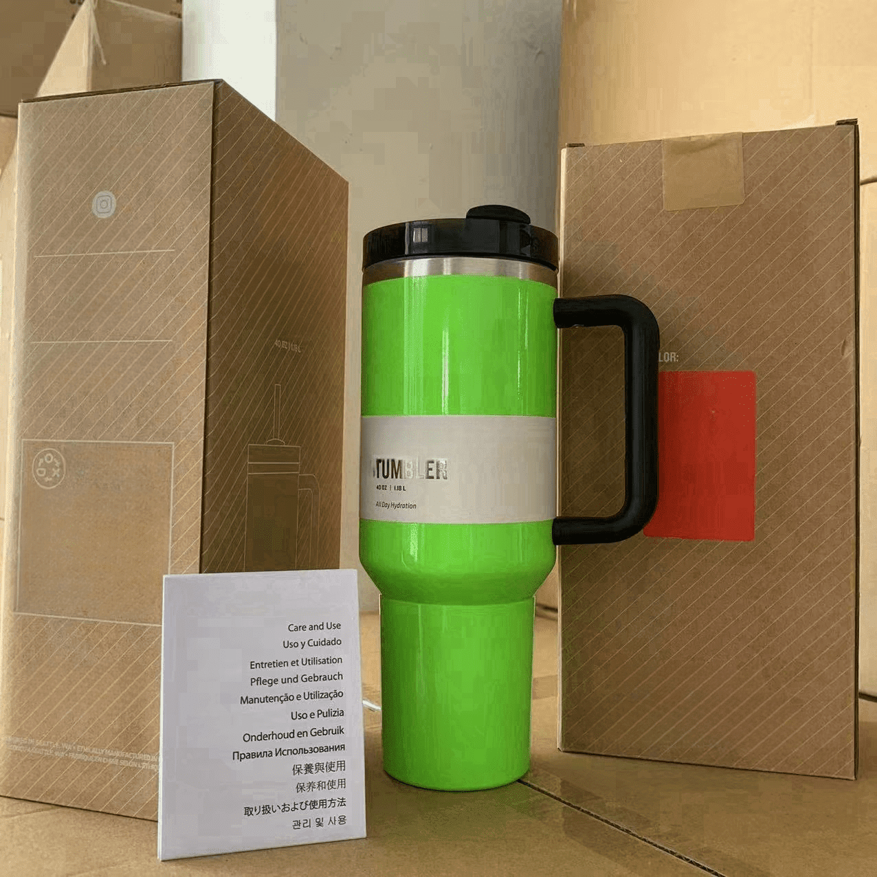 40 Oz H2.0 Tumbler With Handle, Double Walled Vacuum Insulated ...