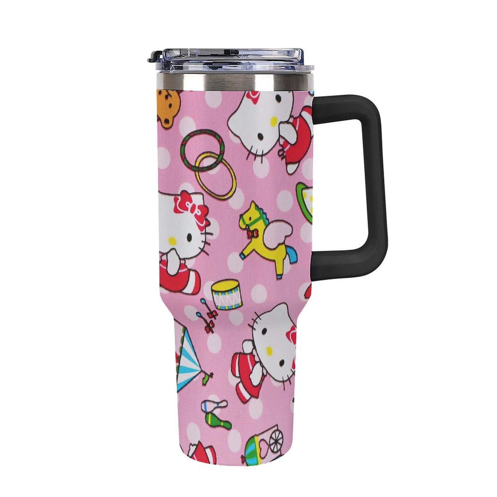 40 Oz Hello Kitty Coffee Mug Tumbler Insulated with Straw/Lid Cartoon ...