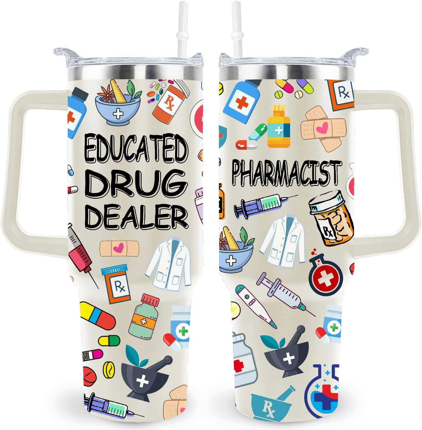 40 Oz Pharmacist Tumbler Cup Pharmacist Gifts Stainless Steel Insulated ...